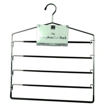 Organize It All Neu Home Chrome Slack Rack with 5 Tiers and Swing Arm ...