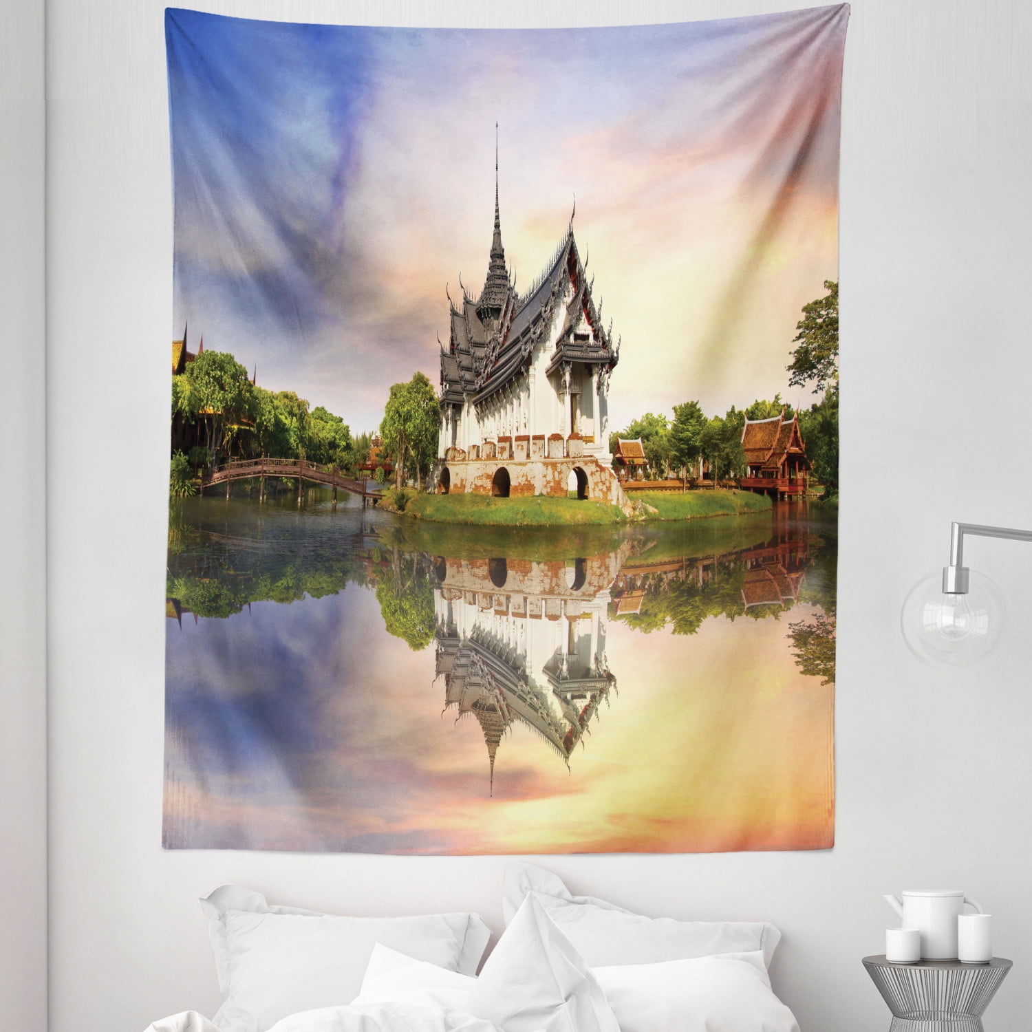 East Tapestry, House Formed Old Majestic Building over Lake Designed ...