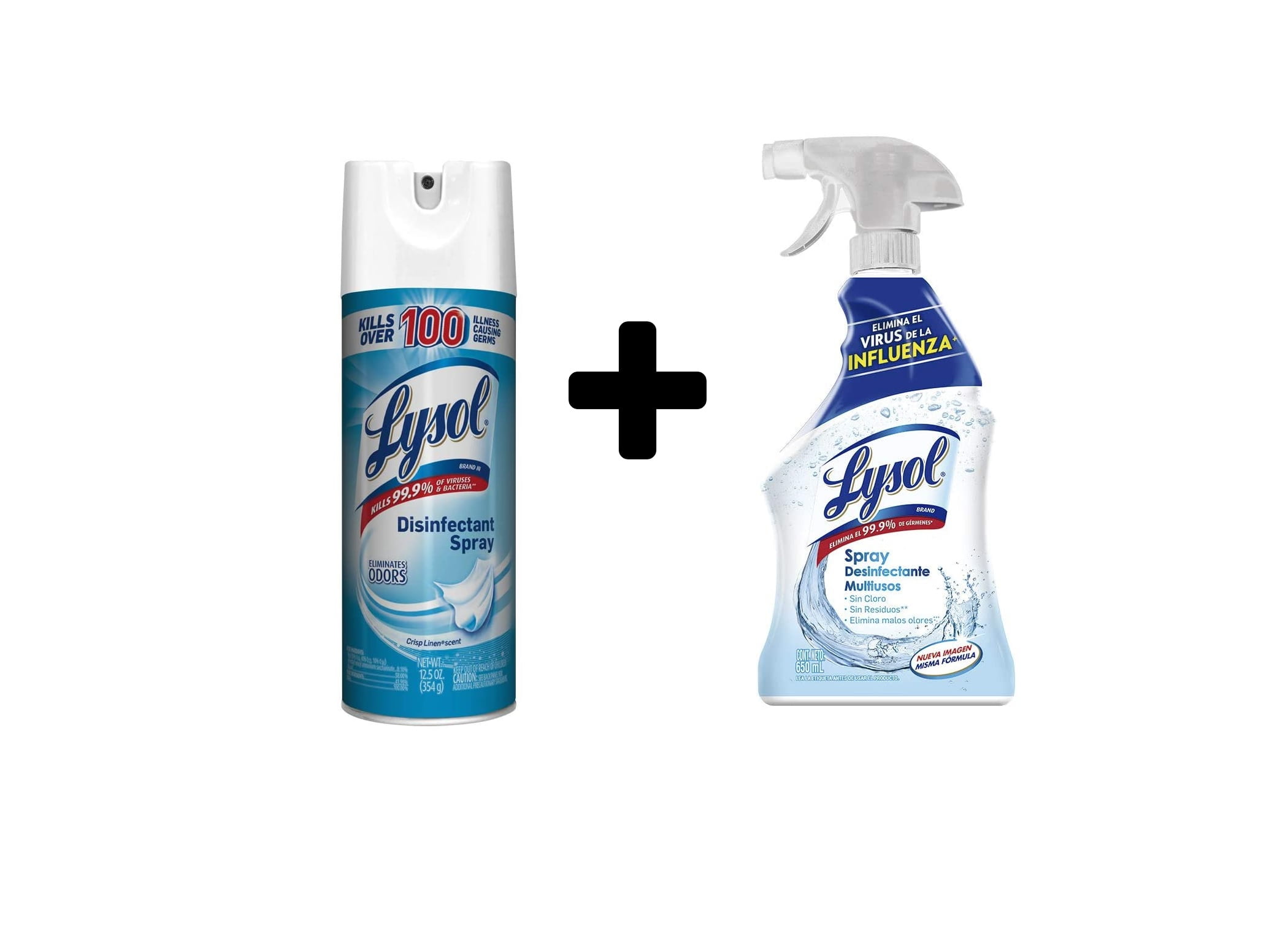 Paquete de 1 Lysol en Spray 354 g + 1 Lyson Atomizador de 650 ml ...