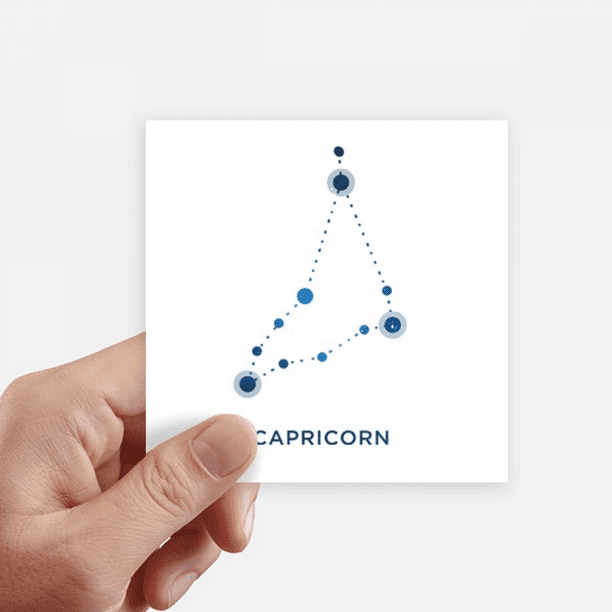 Capricorn Constellation Sign Zodiac Sticker Square Waterproof Stickers ...