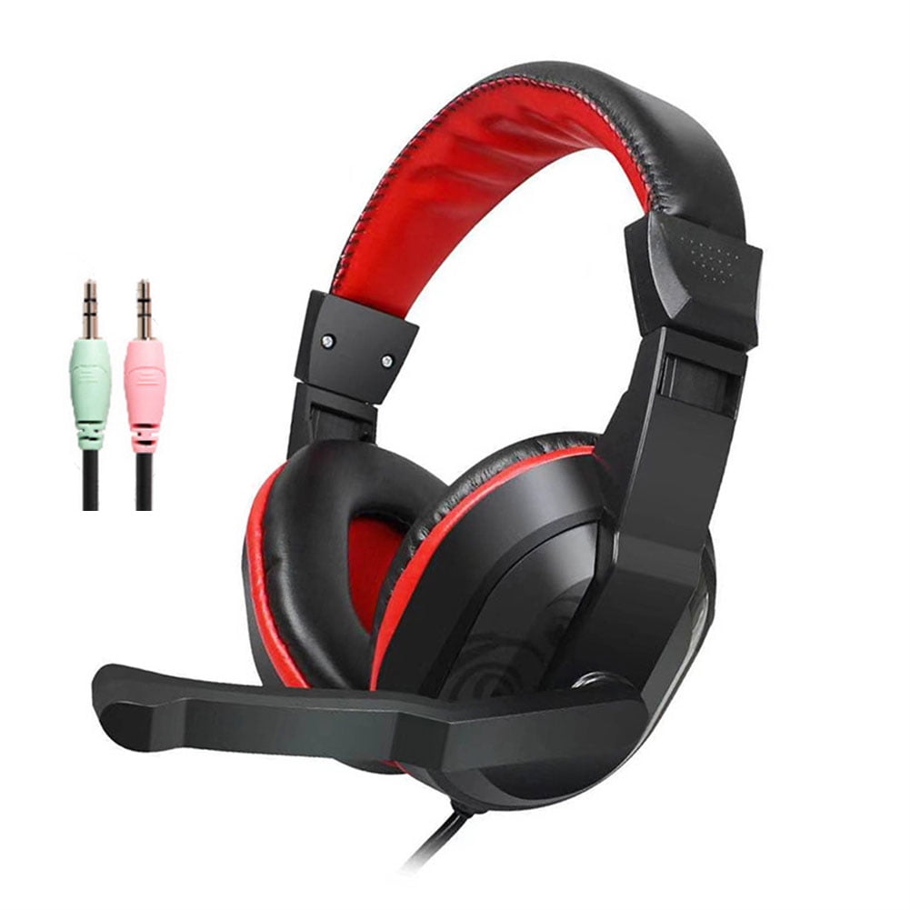 Gaming Headset with Microphone Stereo Sound Soft Earmuff Wired ...