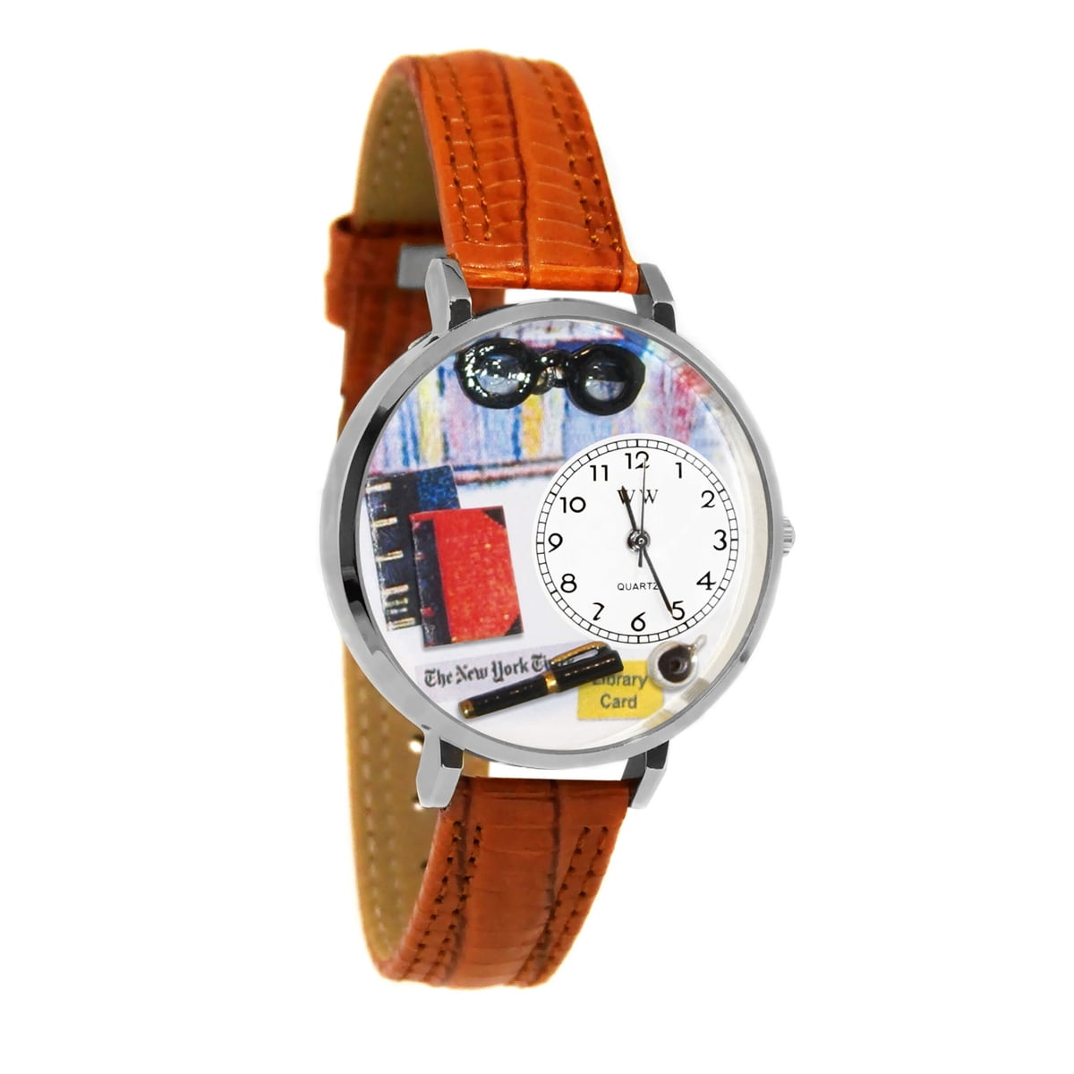 Book Lover Watch in Silver (Large) - Walmart.com