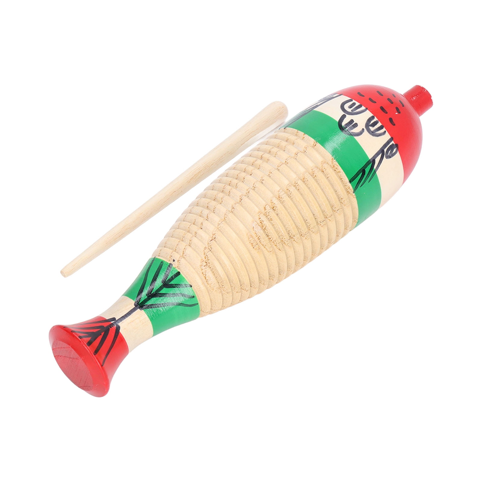 Wooden Guiro Fishshaped Style Colorful Percussion LP Super Guiro