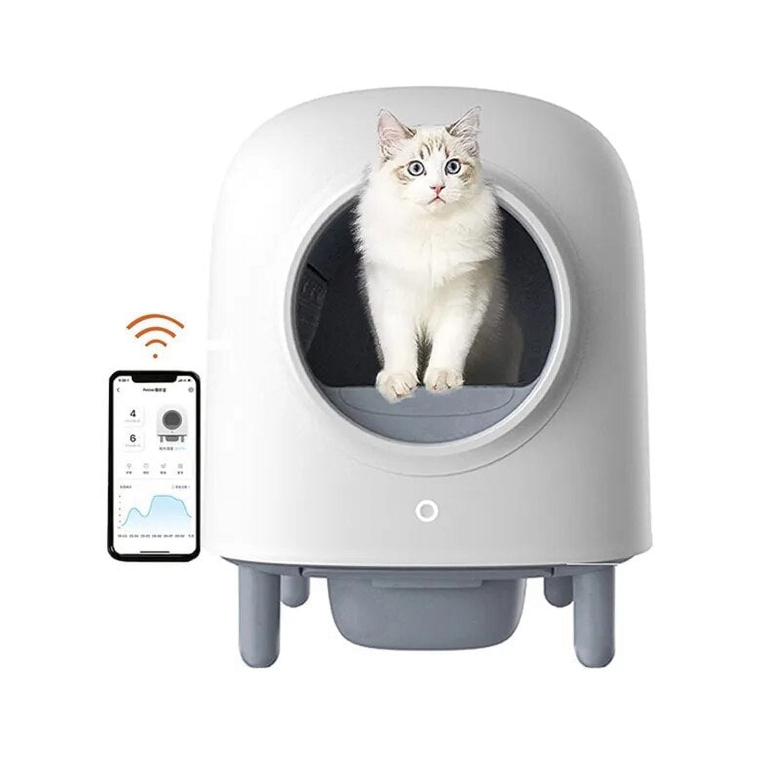 6L Electronic Pet Cat Litter Box Automatic Self Cleaning Semi-closed ...