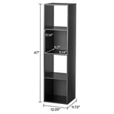 Mainstays 4 Cube Vertical Storage Organizer, Black - Walmart.com
