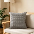 Corduroy Pillowcases, Solid Color Square Cushion Covers, Soft Throw ...