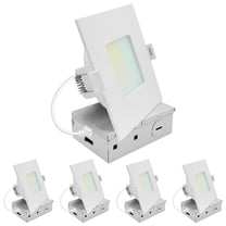 NUWATT 6 Pack, 4 Inch Ultra-Thin LED Recessed Lighting, 5CCT 2700K ...