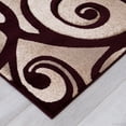 Allstar Burgundy Woven Hand Carved Evolution Swirl Design Area Rug (5 ...