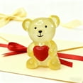 Mini Heart Bear Resin Figurine Cute Animal Statue Home Desk Decor Gift ...