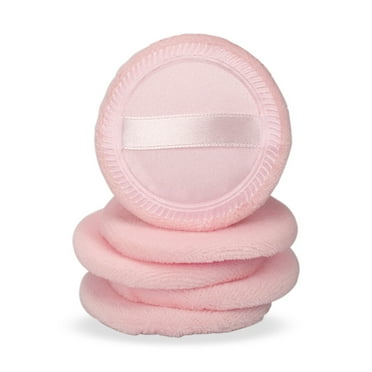 5 Pack Round Powder Puff Reusable Cotton Sponge Powder Puff Pad with ...