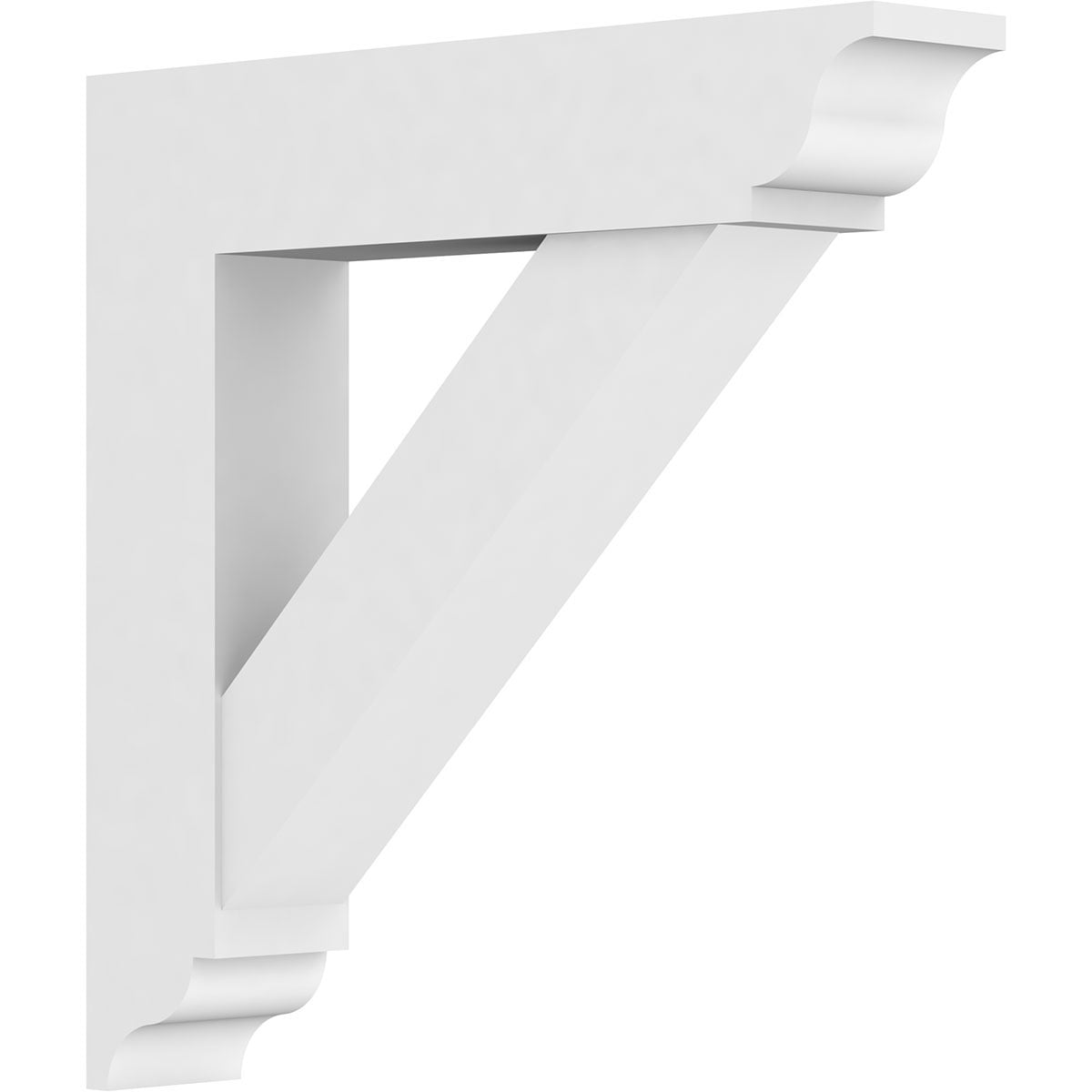 5"W x 30"D x 30"H Standard Traditional Architectural Grade PVC Bracket ...