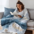 Blue Mountain Throw Blanket for Couch Abstract Sky Snow Scenery ...