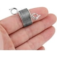 Tebru Stainless Steel Knitting Thimble Ring, Coiled Portable Yarn Guide ...
