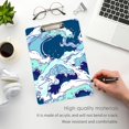 Blue Sea Waves Acrylic Clipboard Drawing Board with Hook Writing Pad ...