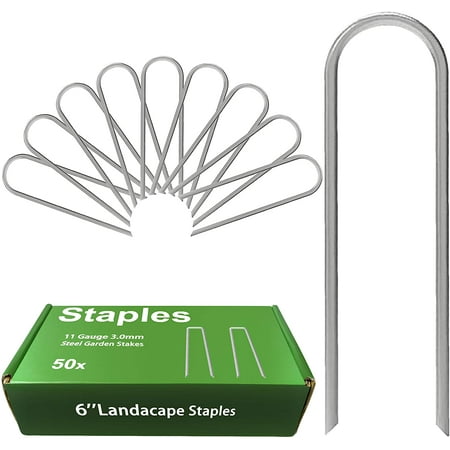 AAGUT 6 Inch Garden Pins 50 Pack Drip Irrigation Tubing Stakes ...