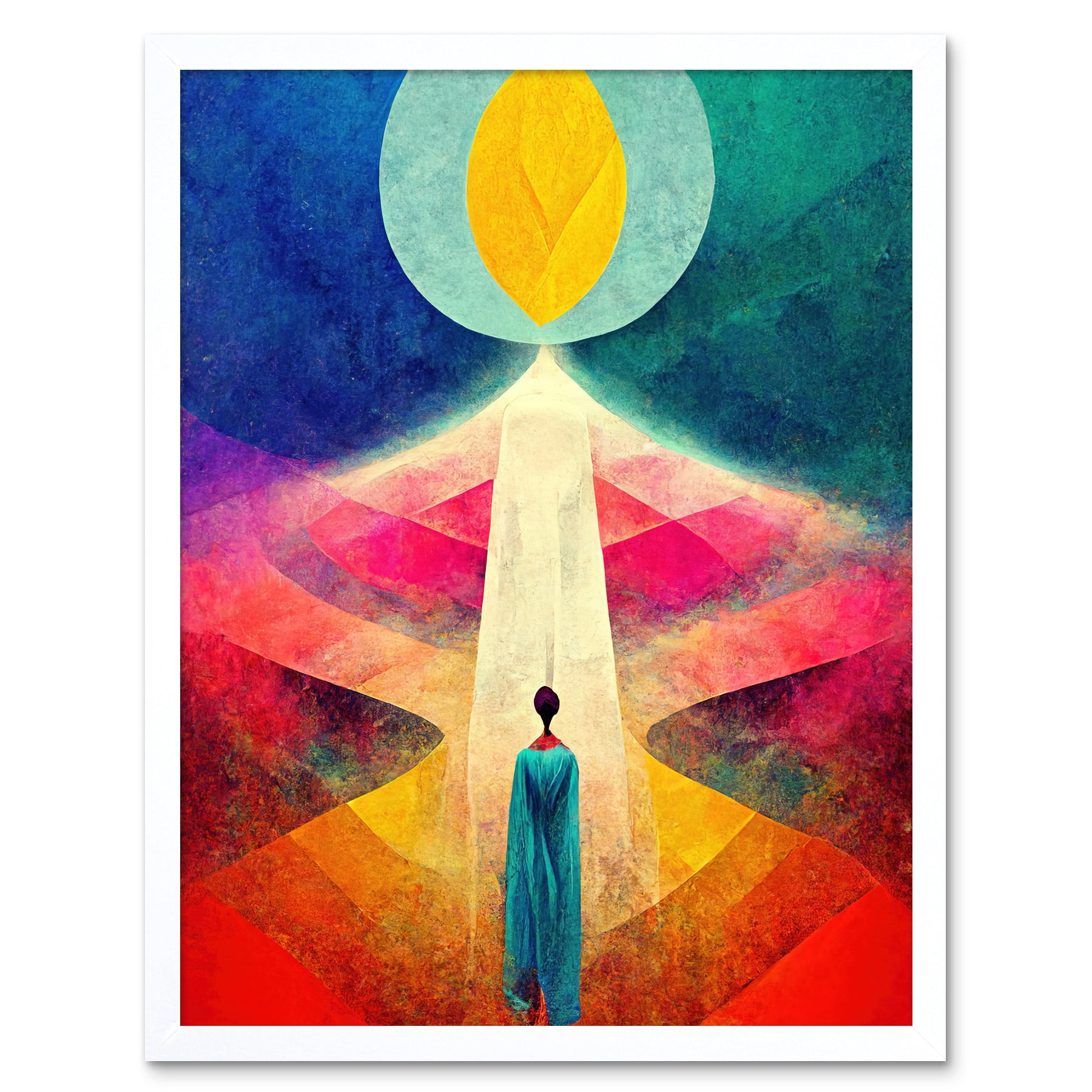 Into The Light Abstract Spiritual Painting Art Print Framed Poster Wall ...