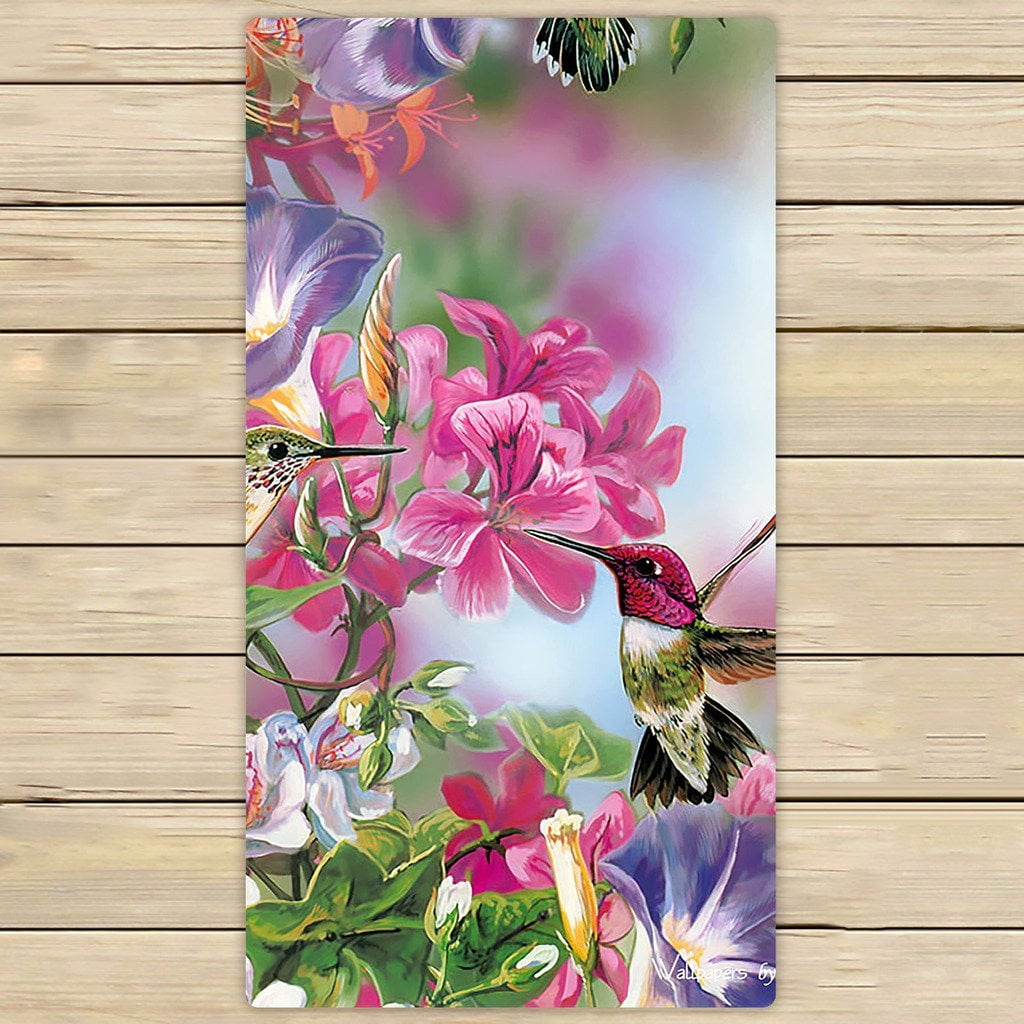 GCKG Novelty Hummingbird Hand Towel,Spa Towel,Beach Bath Towels ...