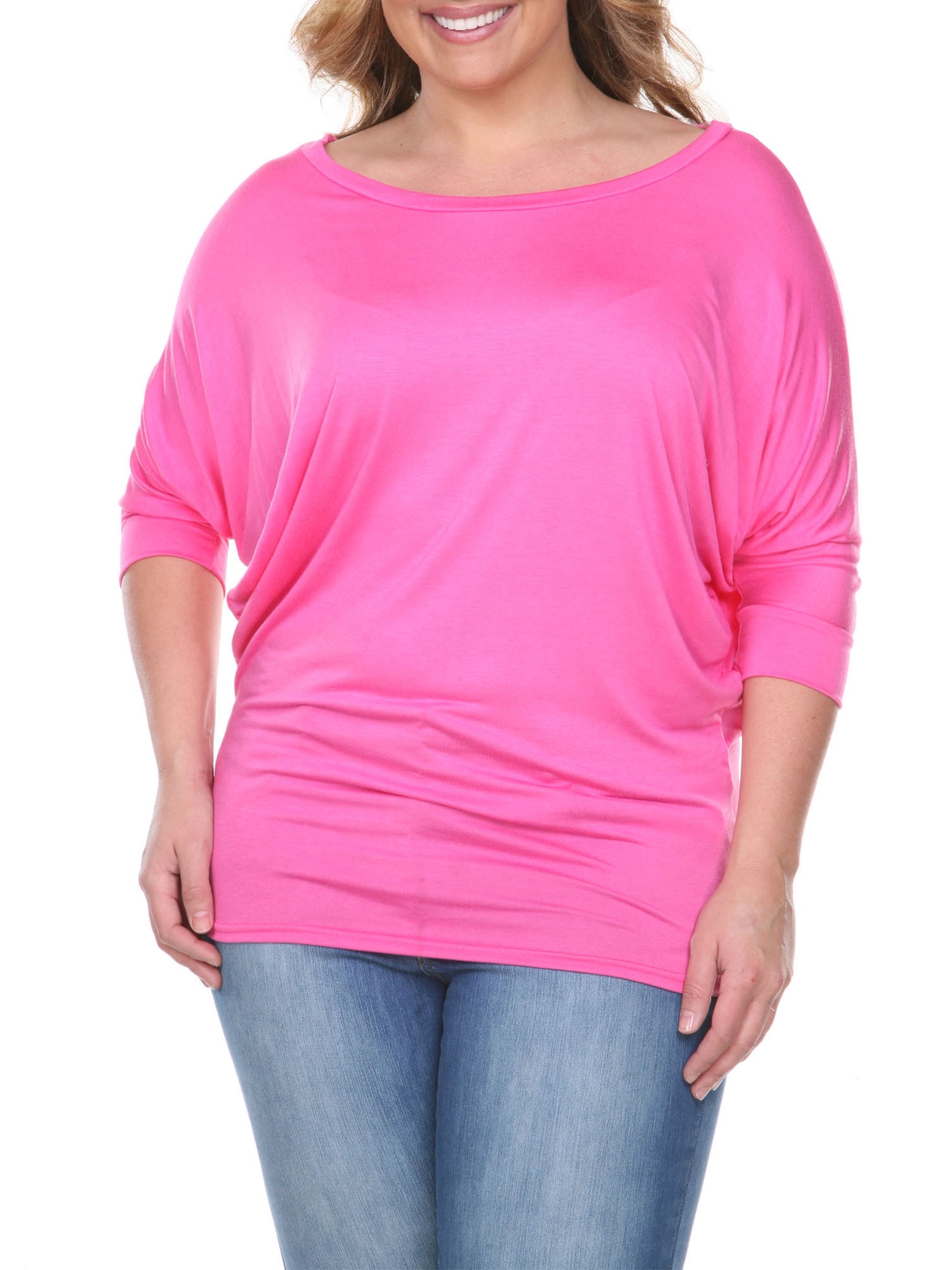 White Mark - Women's Plus Size Dolman Top - Walmart.com - Walmart.com