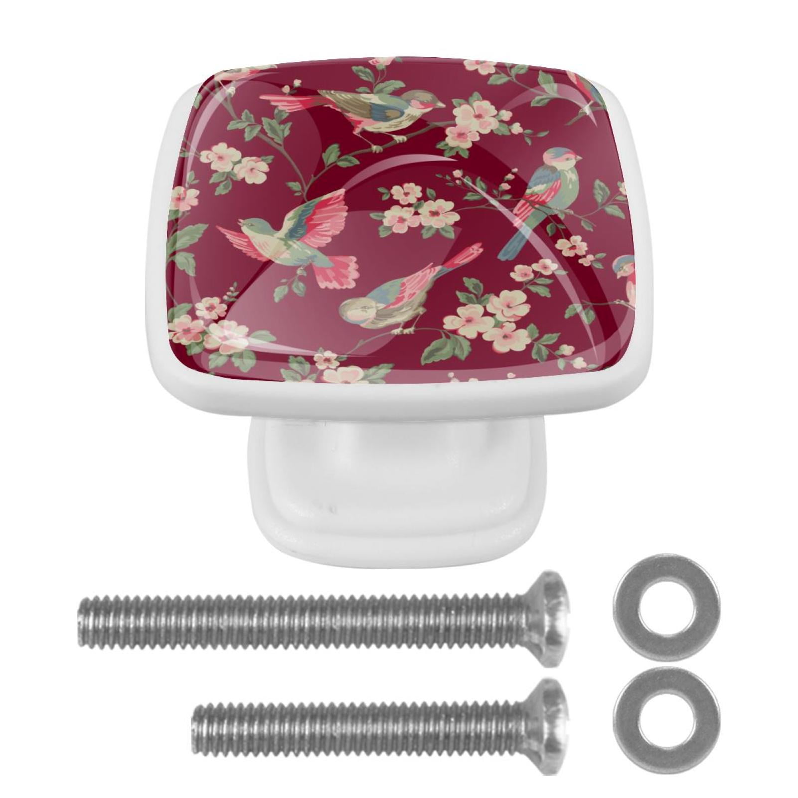 4 Pieces Set Drawer Pulls Handle Square Wardrobe Cabinet Knobs with ...