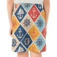 BZSMCE Adjustable Drawstring Casual Shorts With Colorful Grid Anchor ...