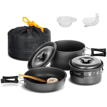 Backpacking Camping Cookware 8PCS Stainless Steel Mini Picnic Cooking ...