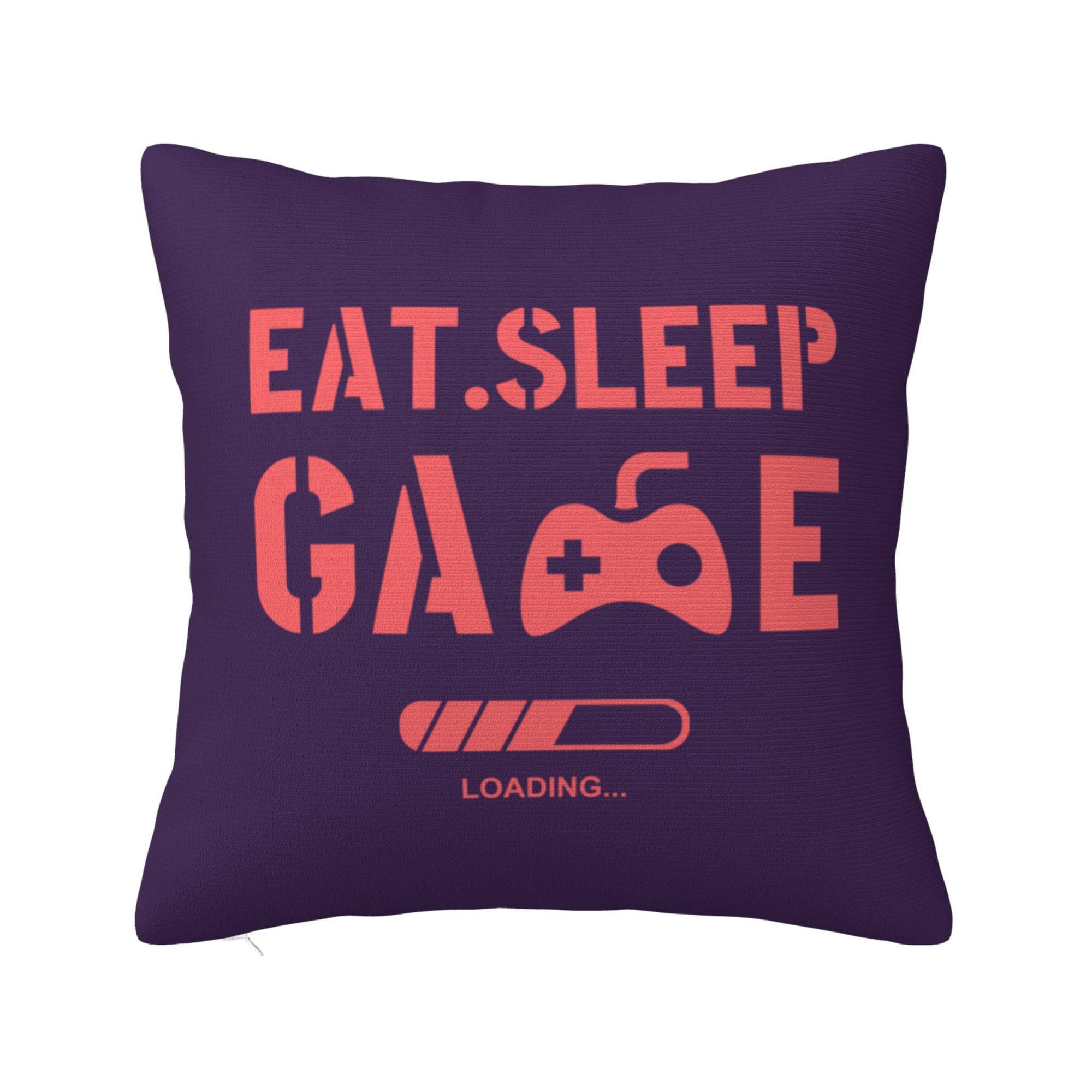 ZICANCN Eat Sleep Purple Throw Pillow Covers, Bed Couch Sofa Knit ...
