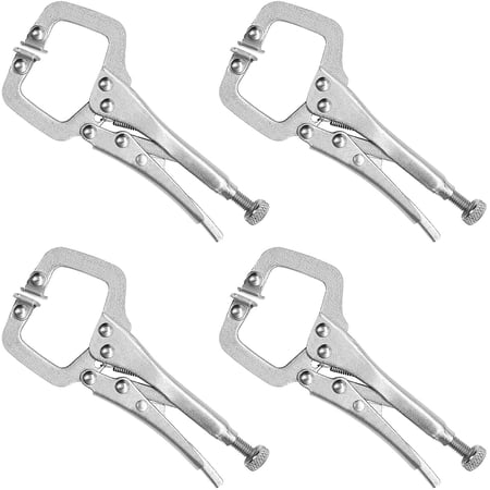 5 Inch Metal C-clamp Clamp With Adjustable Screw And Swivel Plates (4 ...