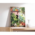 Botanical Cat Illustration Wall Art Print Inspired Tropical Feline ...