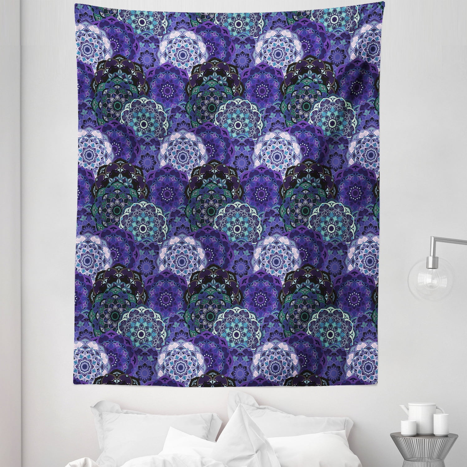 Floral Tapestry, Eastern Motif Flower Ornament Oriental Pattern ...