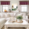 Double Arches Valance Curtain 1 Panel, Ethnic Purple Gold Ornate Frame ...