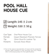 Empire USA Set of 6 Pool Cues 57" Real 4-Prong House Bar Billiard Pool ...