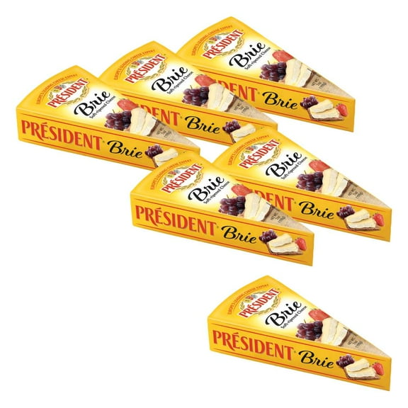 President 8oz Camembert Soft-Ripened Cheese, Creamy and Mild, 6 Pack ...