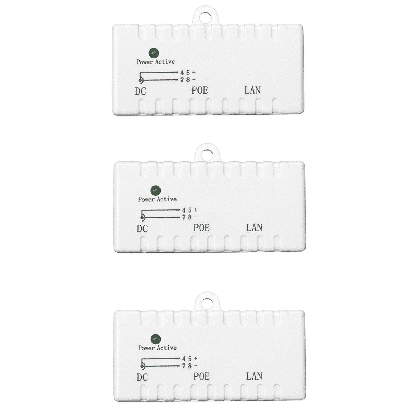 3X Poe Splitter Inyector Poe Rj45 Dc 5.5mm x 2.1mm Entrada Pasivo Poe ...