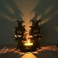 Sunjoy Tech Candle Stand Halloween Iron Pumpkin Lantern Candle Holder ...