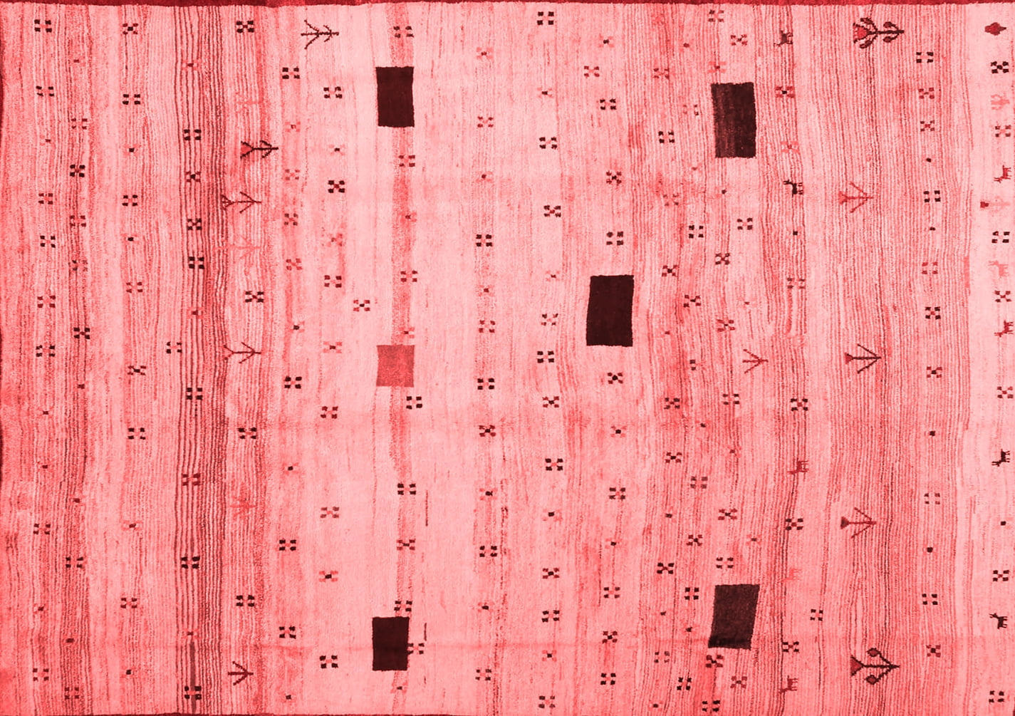 Ahgly Company Indoor Rectangle Abstract Red Contemporary Area Rugs, 2 ...