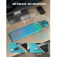 Wireless Keyboard and Mouse Combo, RGB Backlit, Rechargeable & Light Up ...