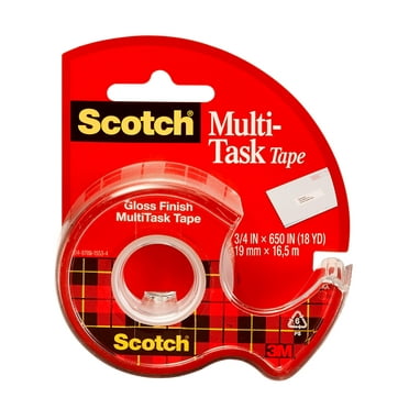 Scotch Clear Gloss Transparent Tape, 3/4 in. x 250 in., 2 Dispensers ...