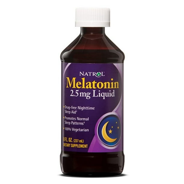 Melatonin Liquid Raspberry-Vanilla Natrol 8 oz Liquid - Walmart.com ...