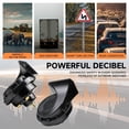 Black 12V Dual-Tone Waterproof Snail Auto Horn Kit, Universal Fit for ...