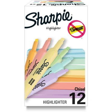 Sharpie Tank Highlighters, Mild Pastel Colors, Assorted, Chisel Tip ...