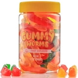 Gummy Worms - Assorted Flavors Gummies Candy in Jar - 12 oz Gummy ...