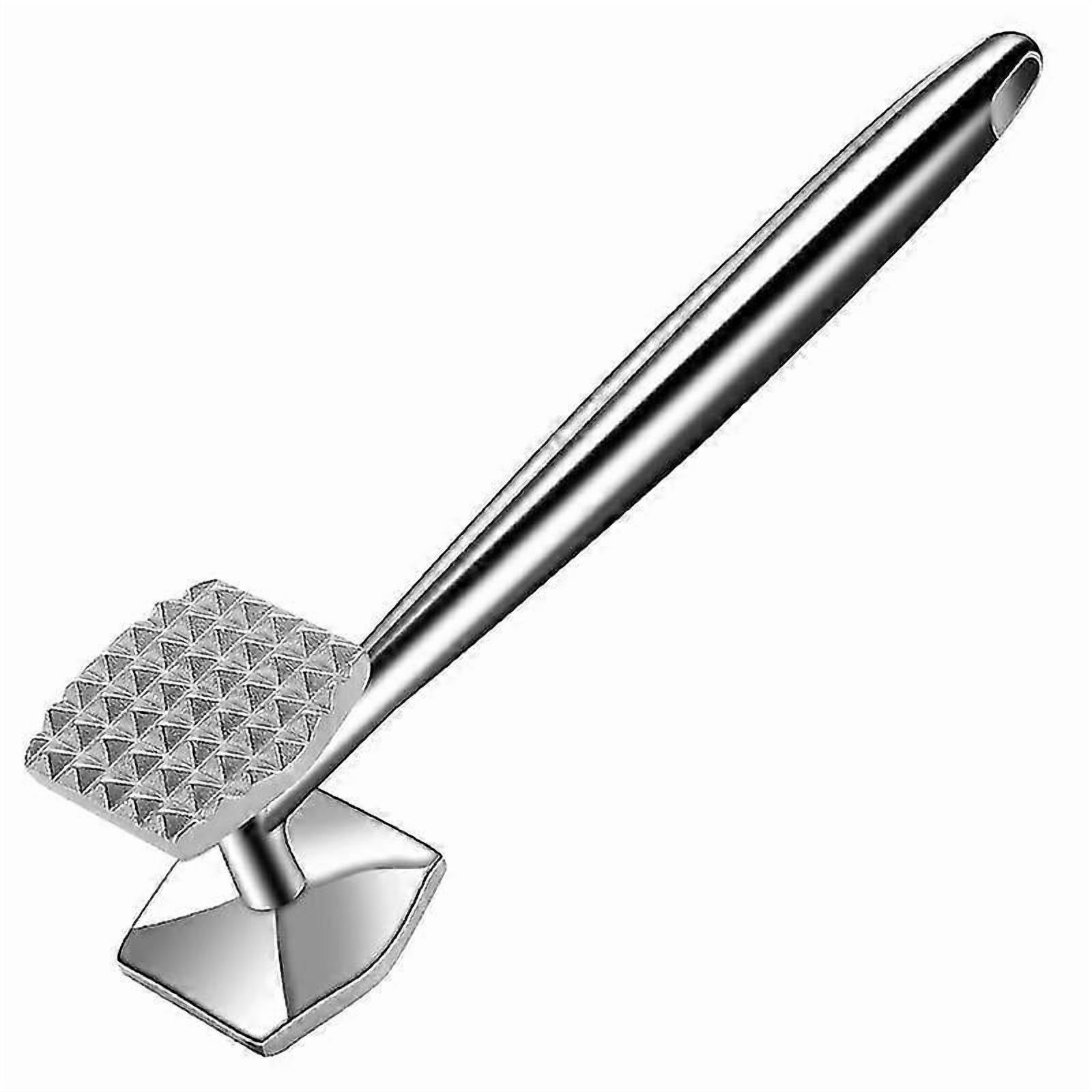 Meat Tenderizer Hammer Mallet Tool Pounder Dual Sided Stainless Steel ...