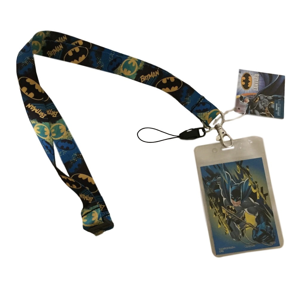 Lanyard - Batman Logo Icons Badge ID Holder Safety Breakaway Design ...