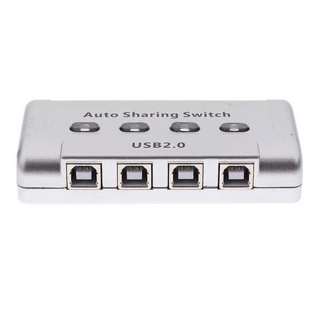 4Ports USB 2.0 Auto Sharing Switch HUB Selector Switcher for Printer ...