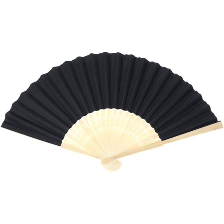 HTCM 5pcs Plain Folding Fan Handheld Paper Fan Blank Paper Fans Kids ...