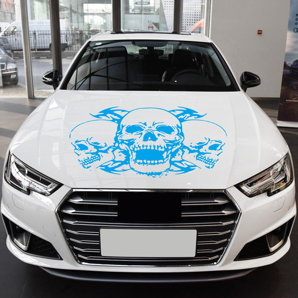 Car Sticker Three Skull Totem Canopy Hood 15.3x23.6inch Car Body ...