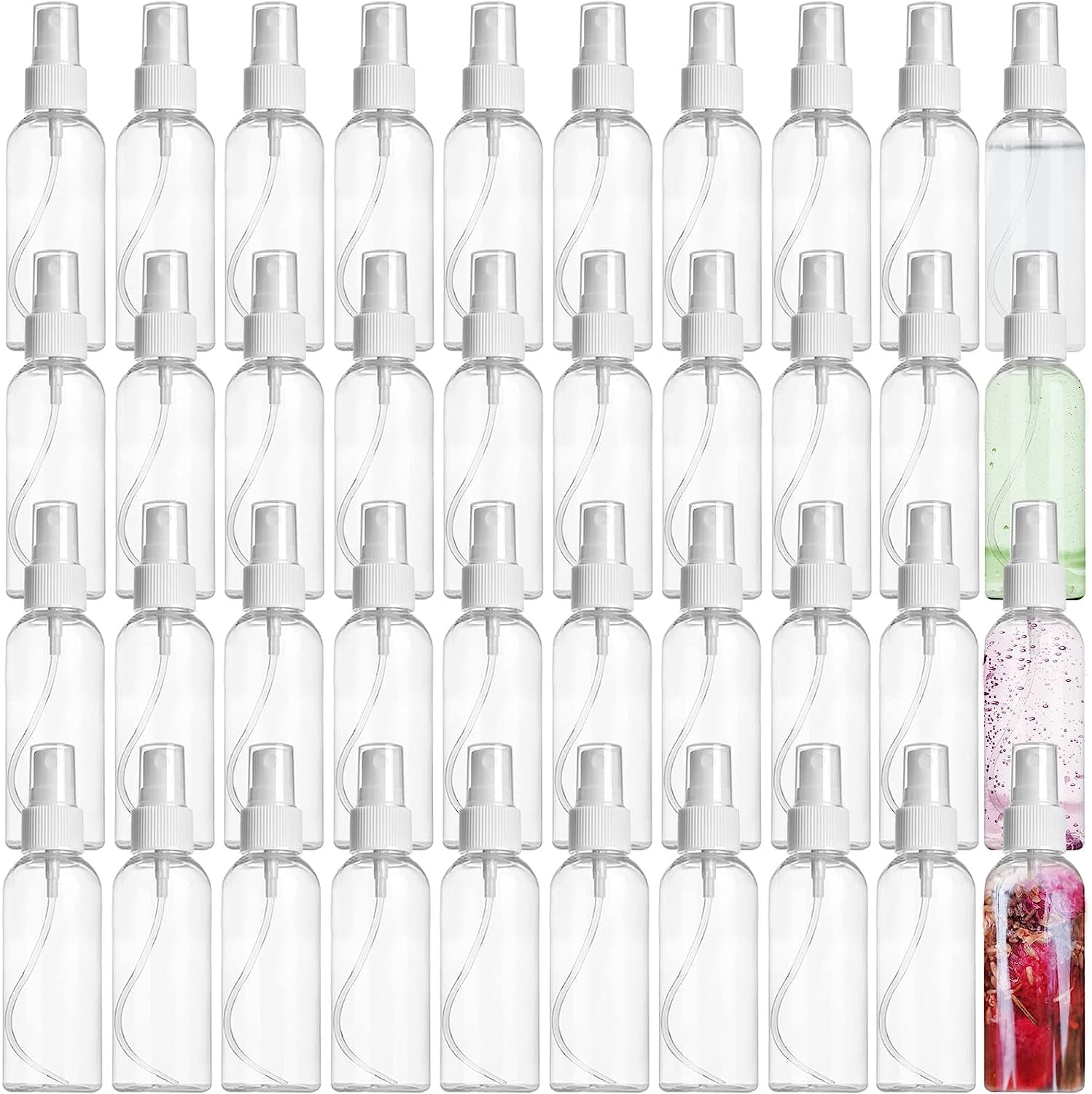 40 Pack Mini Spray Bottles,80ml Clear Empty Fine Mist Plastic Mini ...
