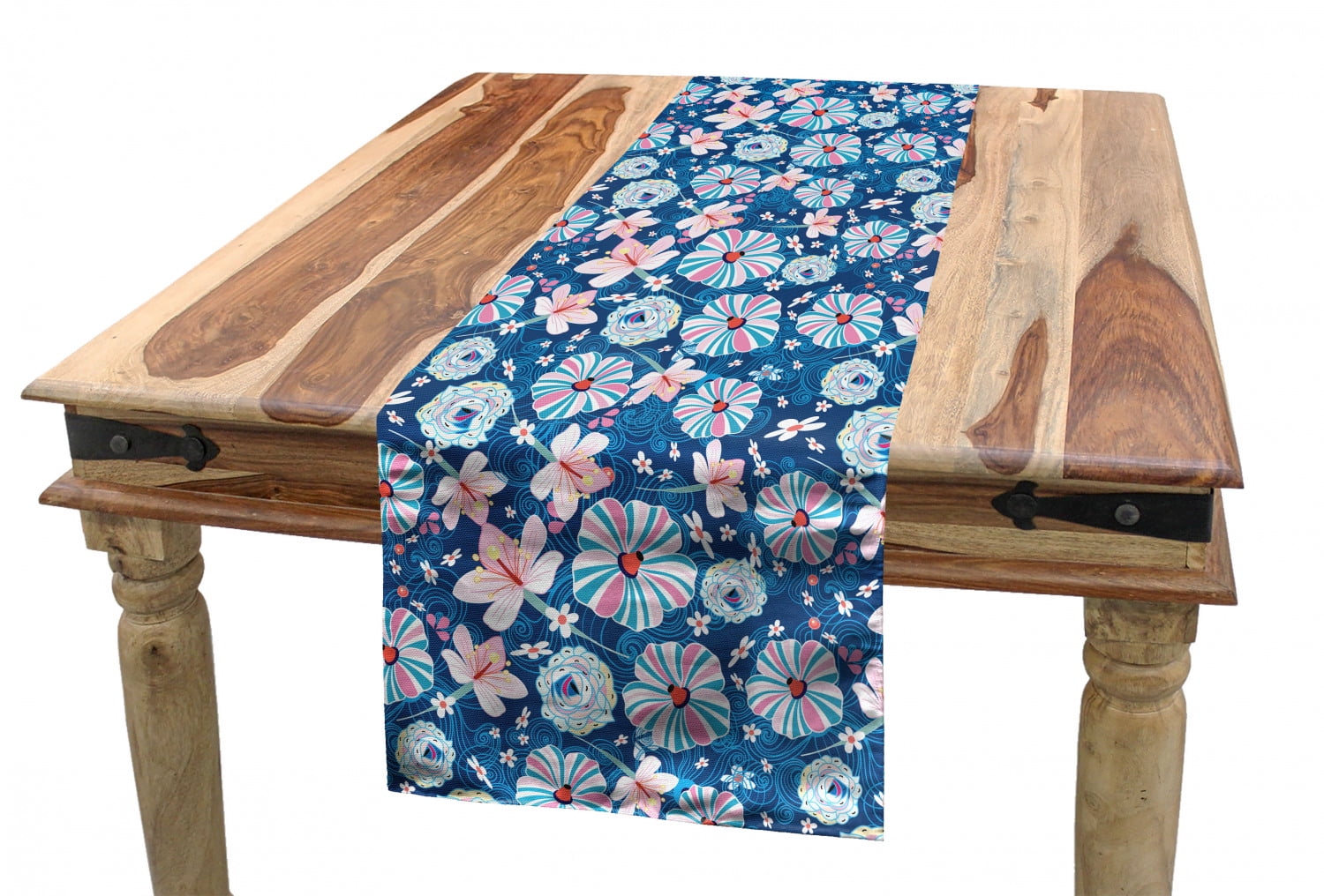 Spring Table Runner, Seasonal Nature Blooms Colorful Garden Art ...