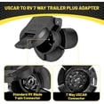 OEM Style Replacement USCAR to RV 7 Way Trailer Plug Adapter, Twist ...