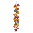 Artificial Maple Leaf Garland Faux Vine with Pumpkin Maple Leaf ...